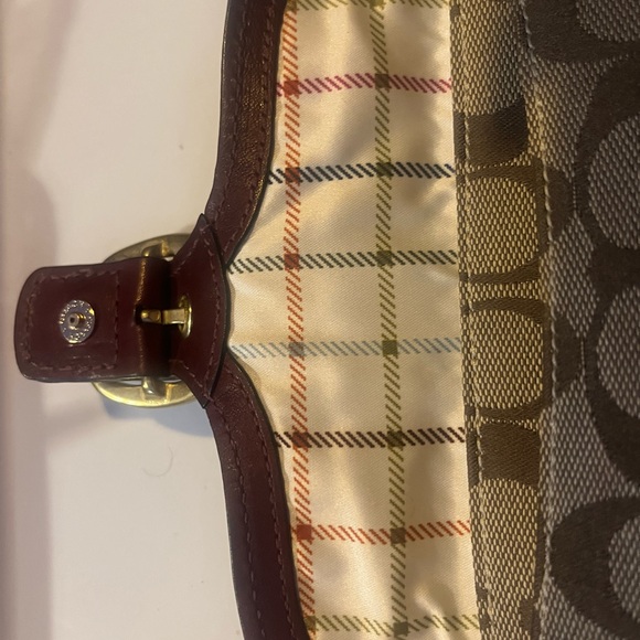 Coach | Bags | Coach Brown Mini Bag With Signature Monogram | Poshmark